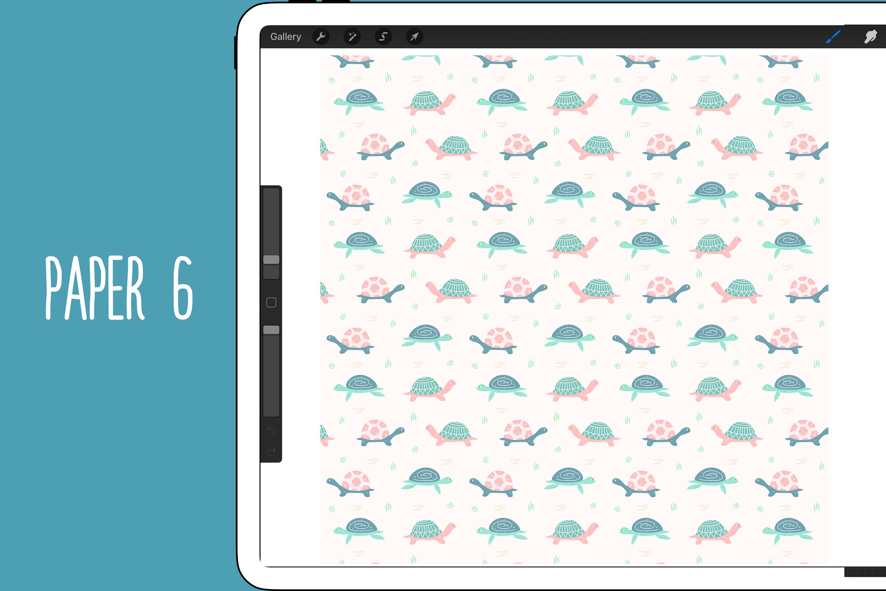 Digital Paper Printable Clipart Cute Turtle Scrapbooking Digital Paper ...