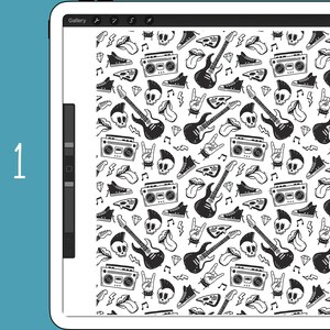 Digital Paper Printable Clipart Rock & Roll Scrapbooking Digital Paper ...