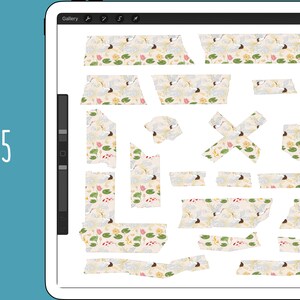 Digital Washi Tape Clipart Japanese Sticker Set Digital Planner ...