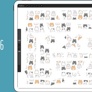 Digital Washi Tape Clipart Cute Cats Sticker Set Digital Planner ...