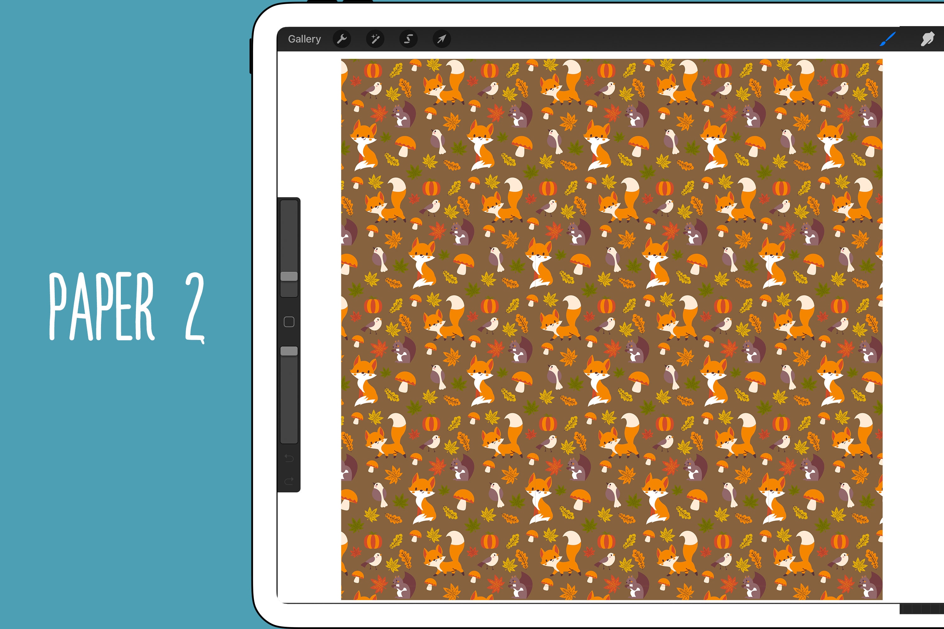 Digital Paper Printable Clipart Cute Fox Scrapbooking Digital Paper ...