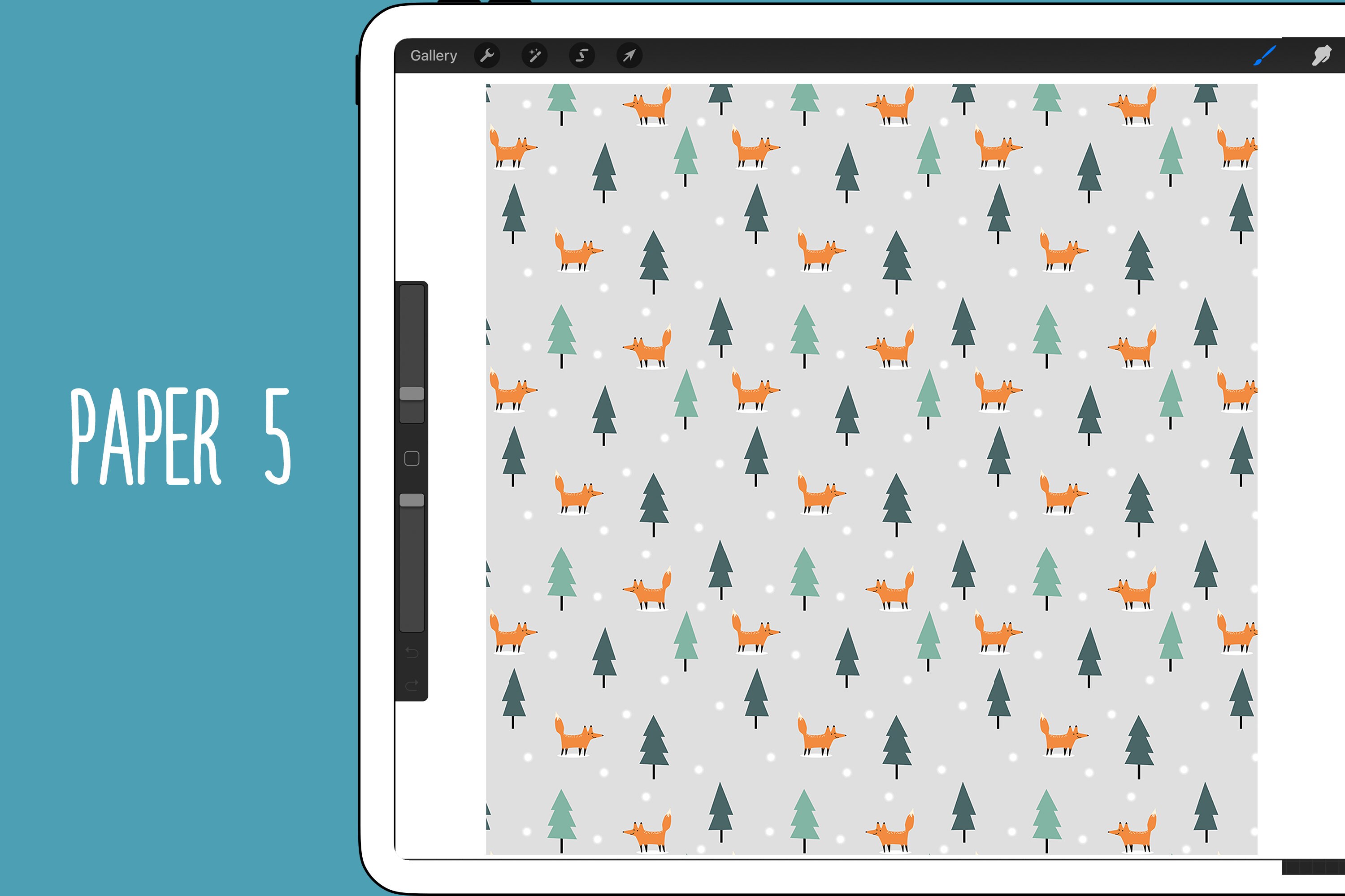 Digital Paper Printable Clipart Cute Fox Scrapbooking Digital Paper ...