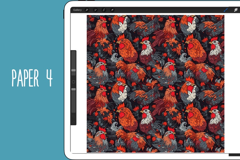 Digital Paper Printable Clipart Chickens Scrapbooking Digital Paper ...