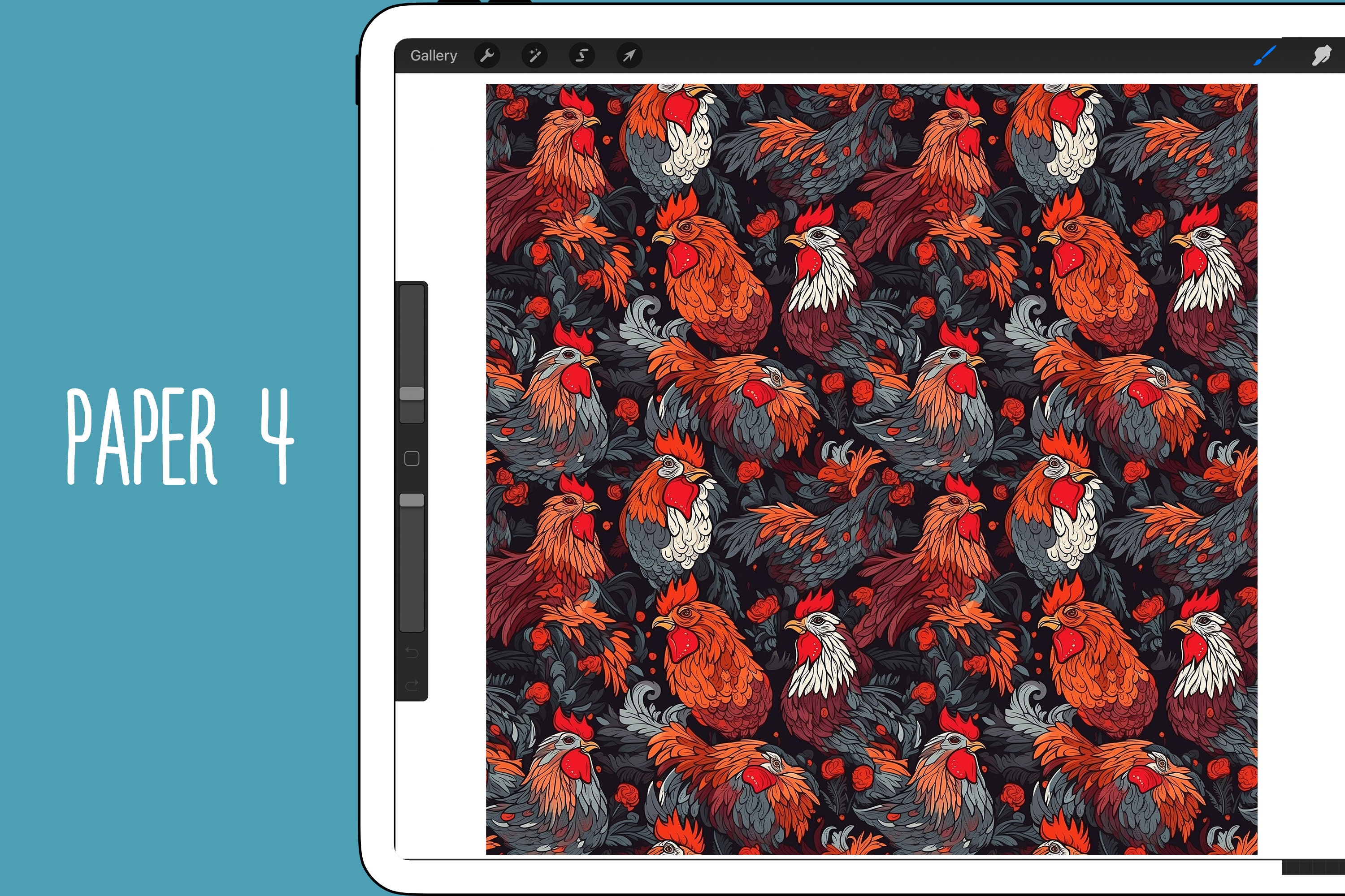 Digital Paper Printable Clipart Chickens Scrapbooking Digital Paper ...