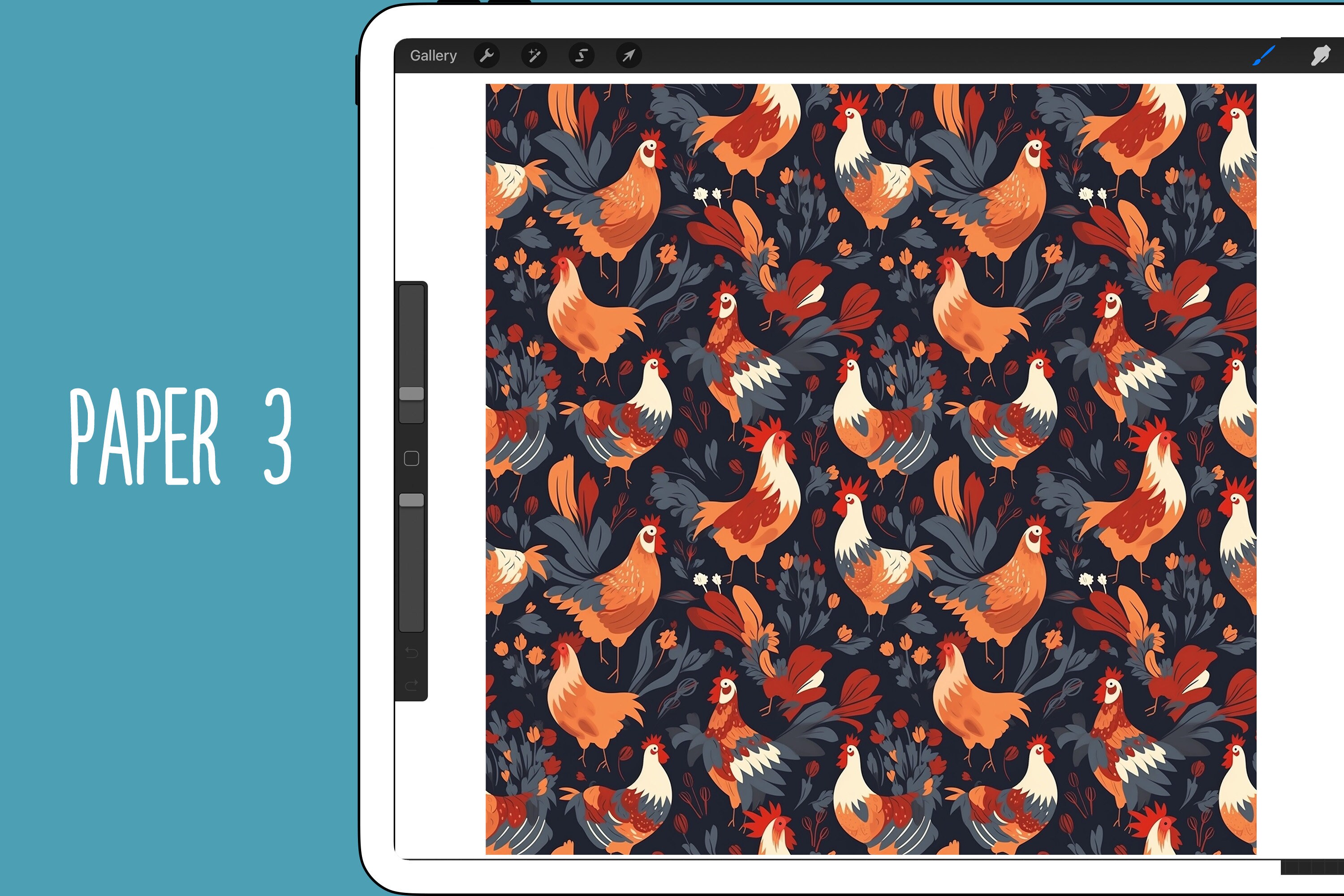 Digital Paper Printable Clipart Chickens Scrapbooking Digital Paper ...