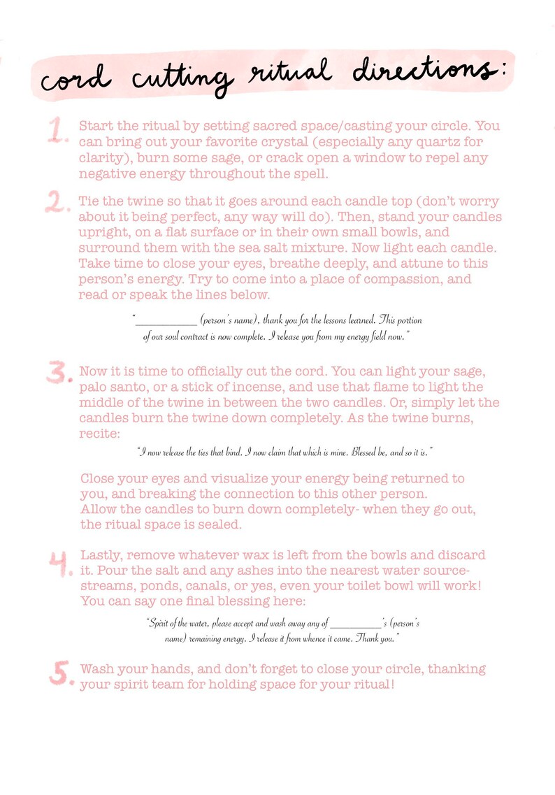 Personalized Cord Cutting Ritual Kit - Etsy