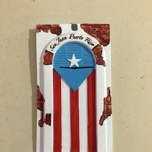 Wall Key Holder With Puerto Rican Flag Door. Old San Juan, Puerto Rico ...