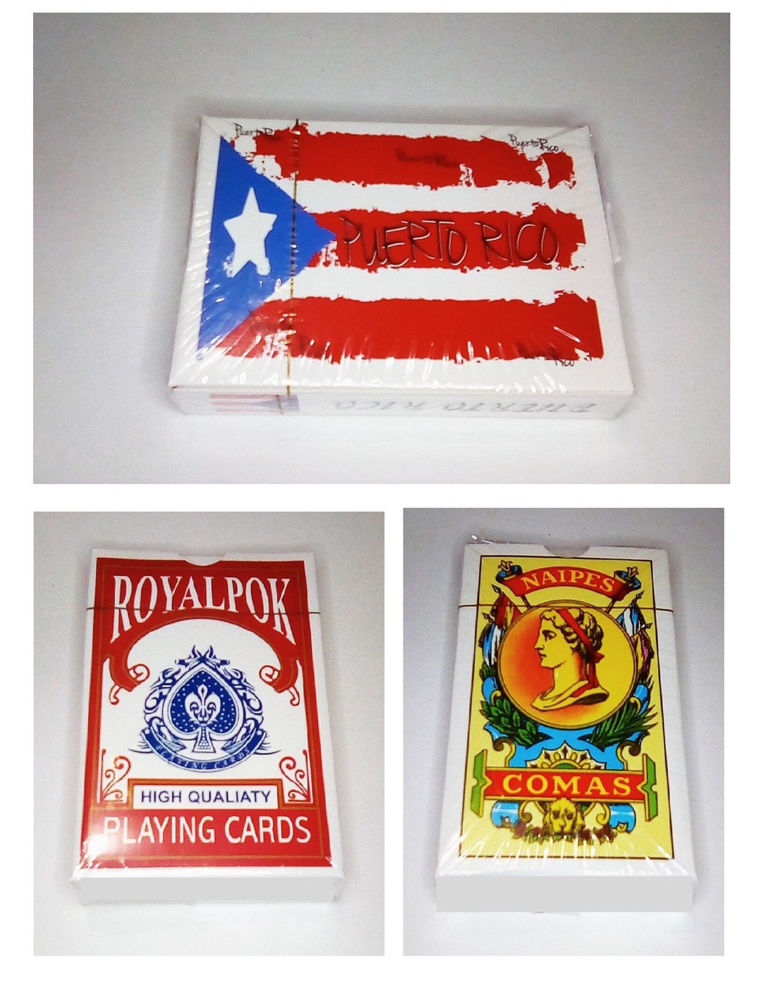 Cards of Puerto Rico With the Flag Printed on the Back. Regular and ...