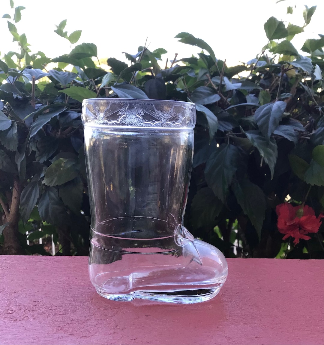 Glass Boot, Vintage Santa's Boot-shaped Glass, Christmas Decoration ...
