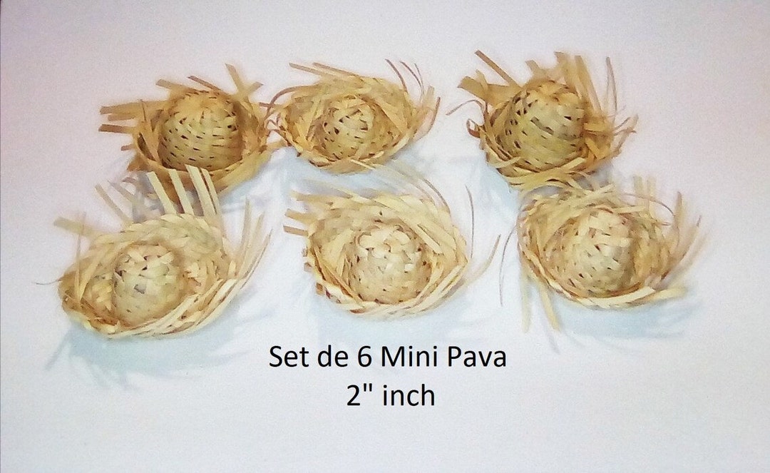 Pava. Puerto Rican Jíbaro Hat. Typical Hat of Puerto Rico. 2", 4" and 6 ...