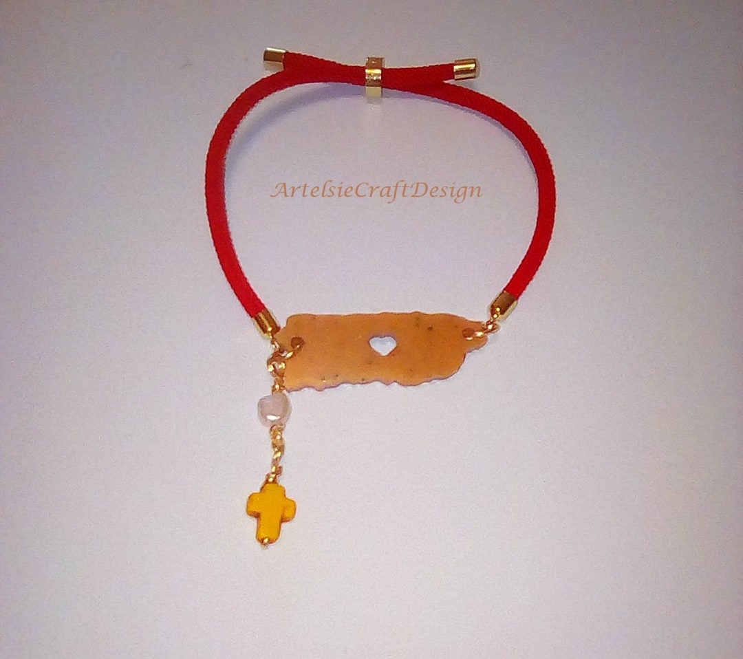 God Bless Puerto Rico. Adjustable Bracelet With Puerto Rico Map in ...