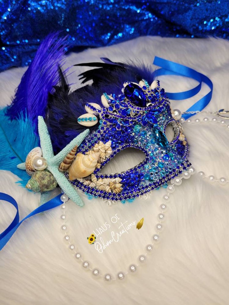 Yemaya or Olokun Inspired Mask With Goddess Yemaya Yemoja Orisha - Etsy