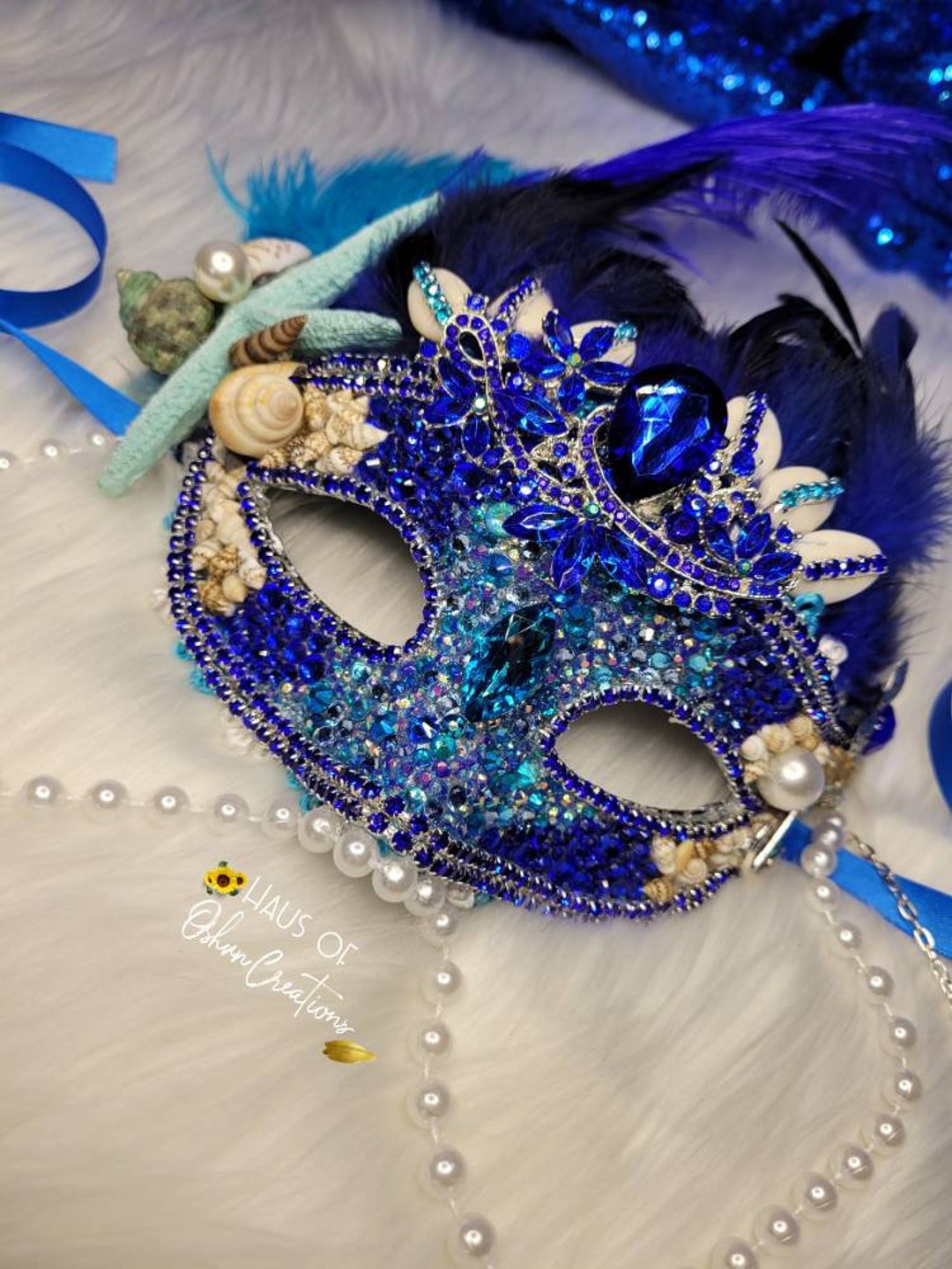 Yemaya or Olokun Inspired Mask With Goddess Yemaya Yemoja Orisha - Etsy