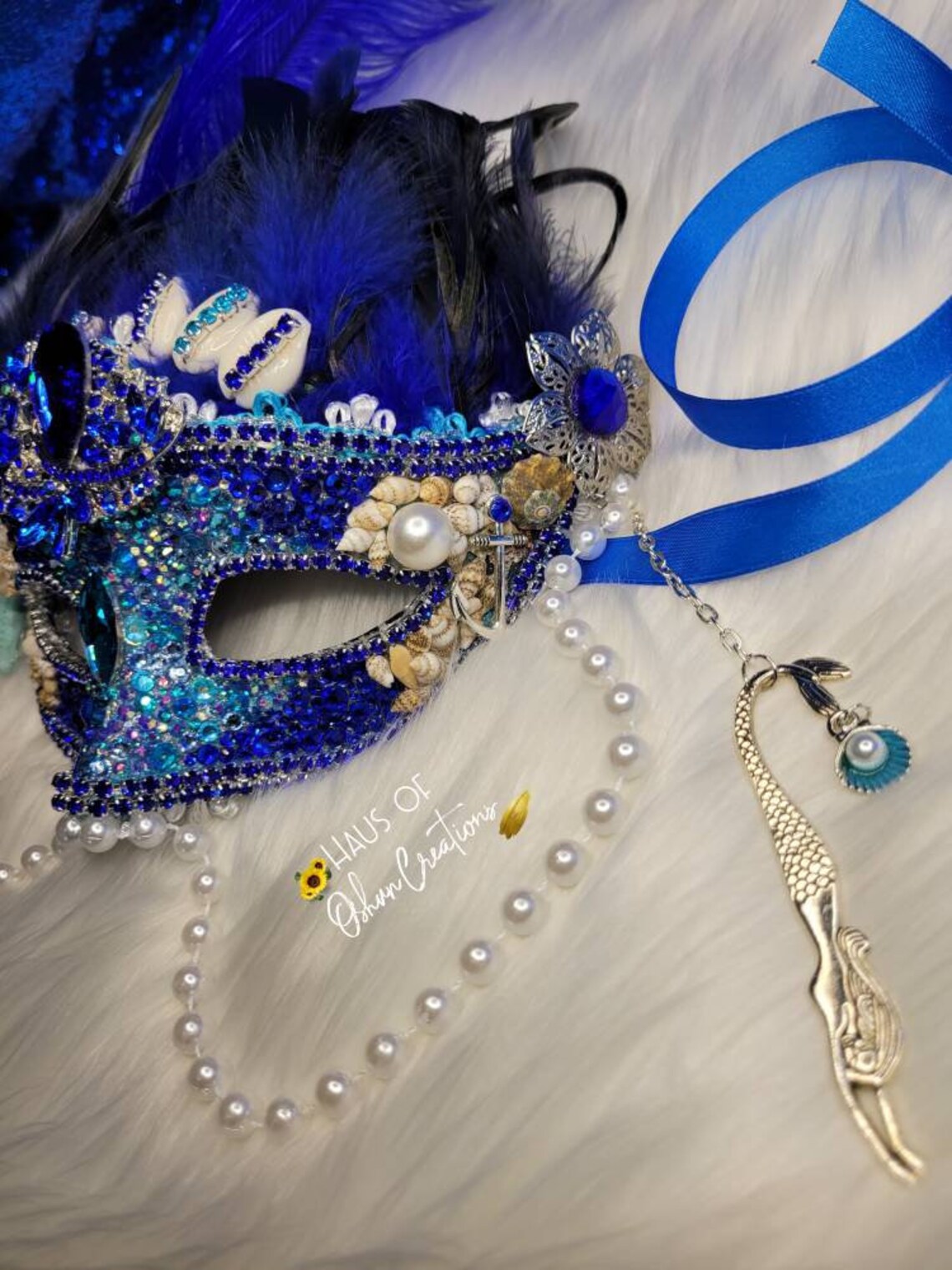 Yemaya or Olokun Inspired Mask With Goddess Yemaya Yemoja Orisha - Etsy