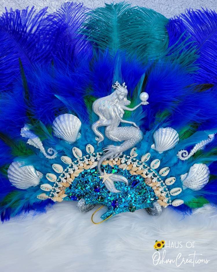 Yemaya Gorgeous Queen Goddess Mermaid Yemaya Yemoja Inspired Hand Fan ...