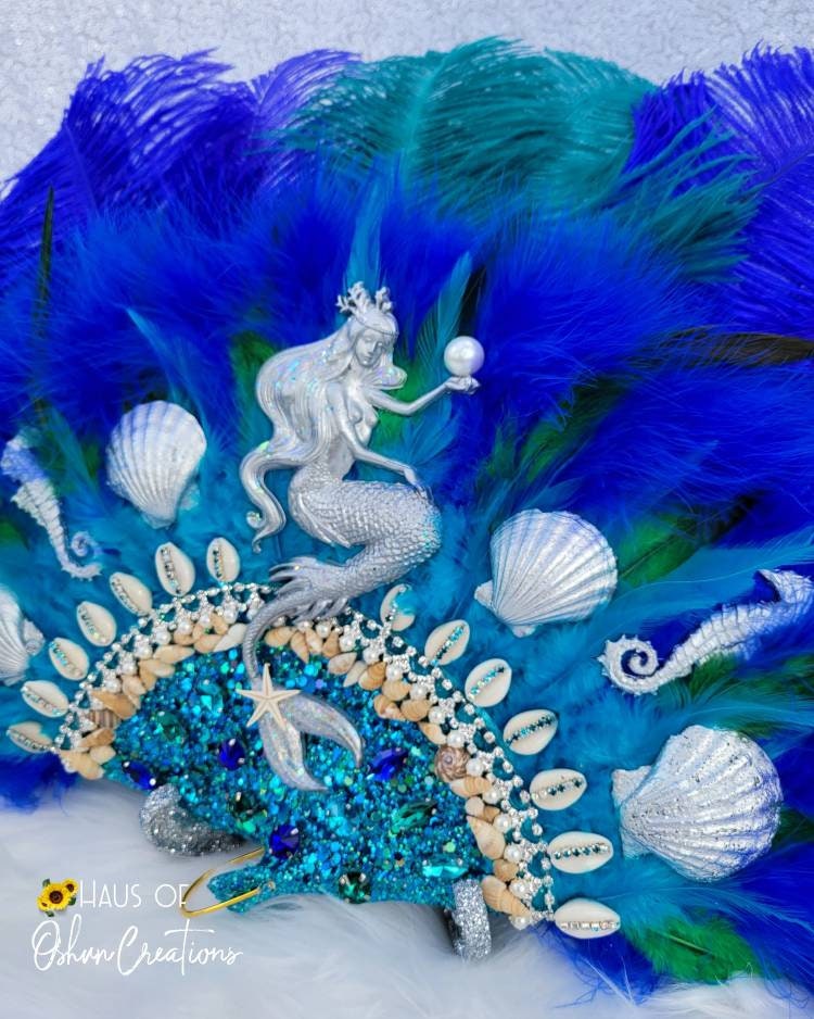 Yemaya Gorgeous Queen Goddess Mermaid Yemaya Yemoja Inspired Hand Fan ...