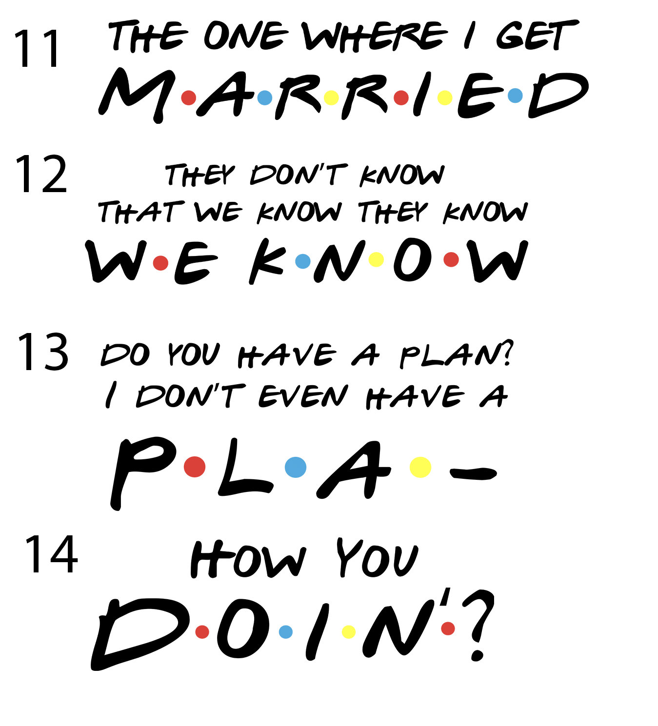 The One Where I Get Married Friends TV Show Themed | Etsy