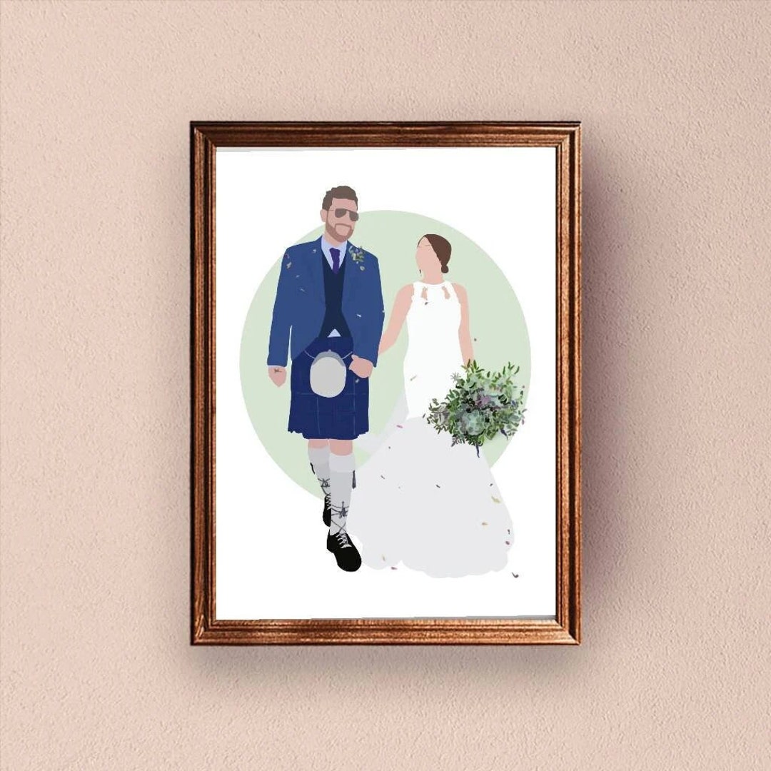 DIGITAL DOWNLOAD, Personalised Illustration, Faceless Portrait, Cartoon ...