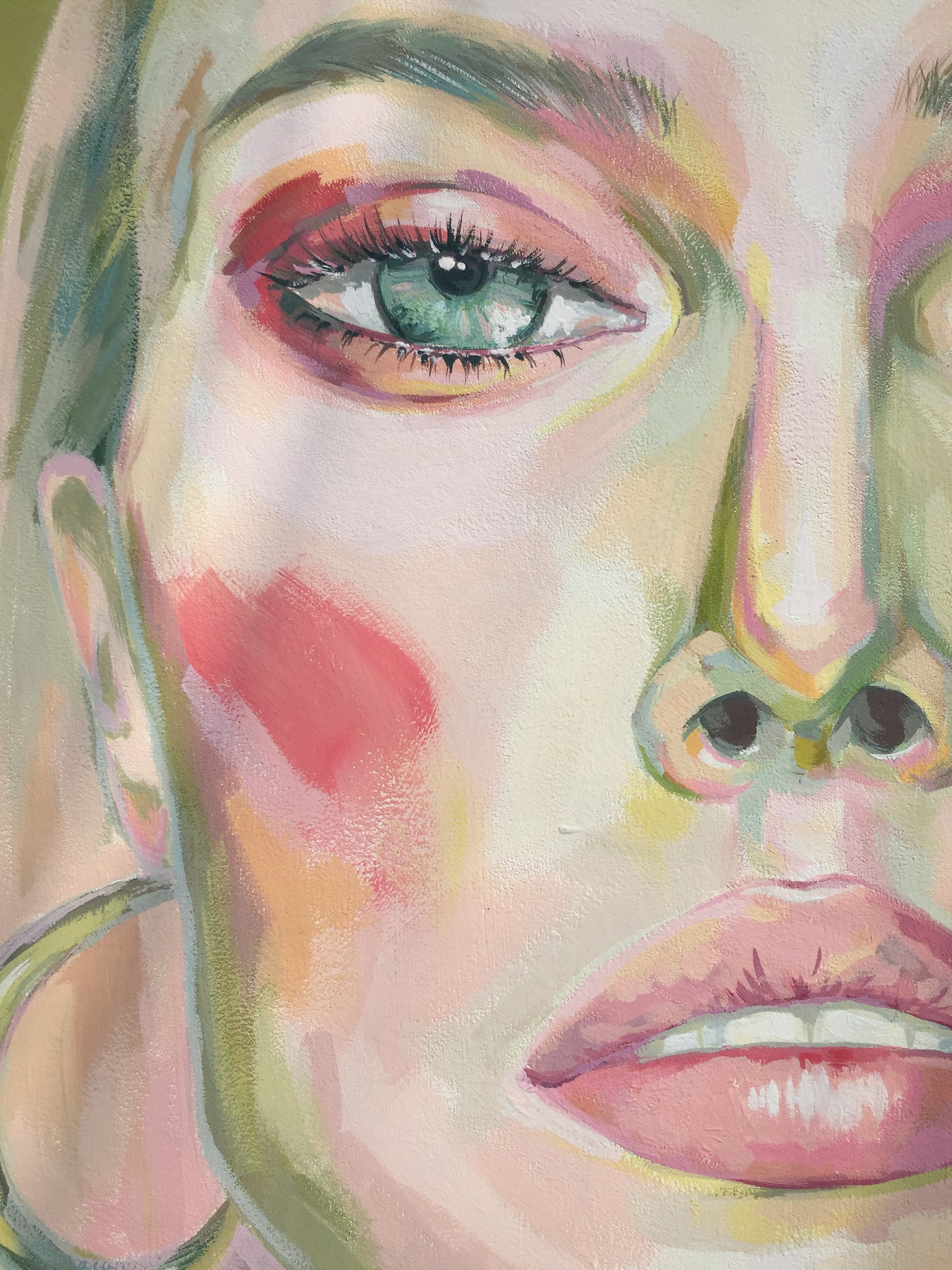 Soft Portrait Painting Gouashe Personal Gift Modern Art - Etsy