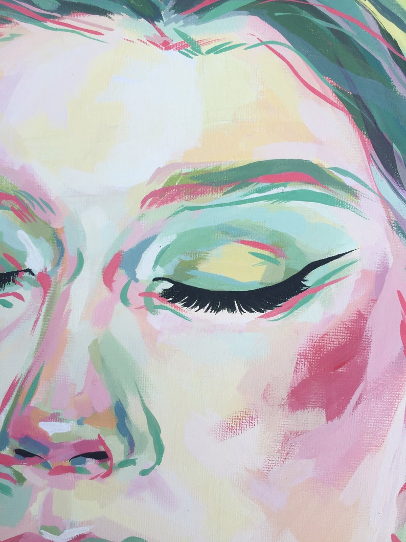 Soft Portrait Painting Gouashe Personal Gift Modern Art - Etsy