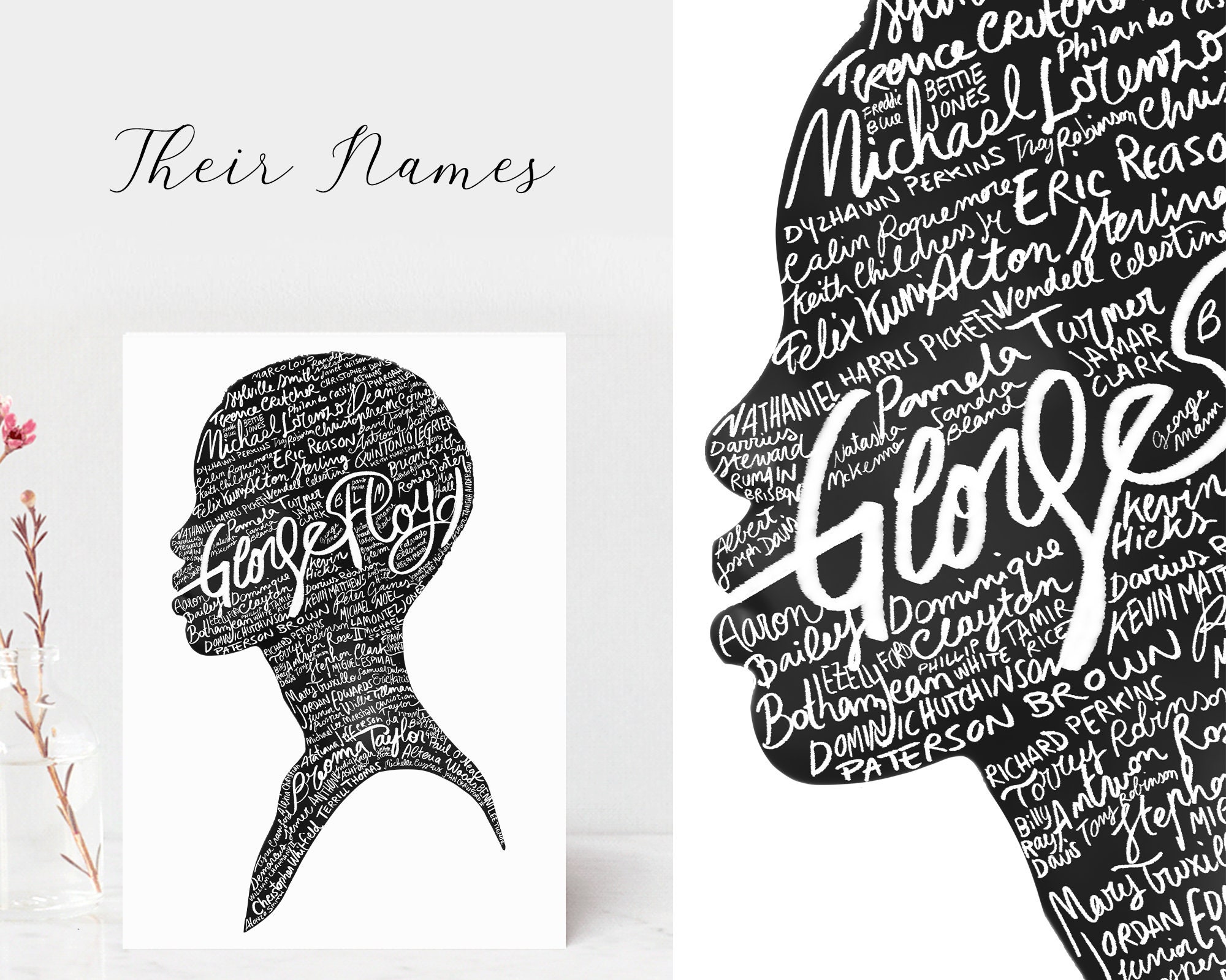 Say Their Names Svg • Equal Rights Clipart • Black Lives Matter Names ...