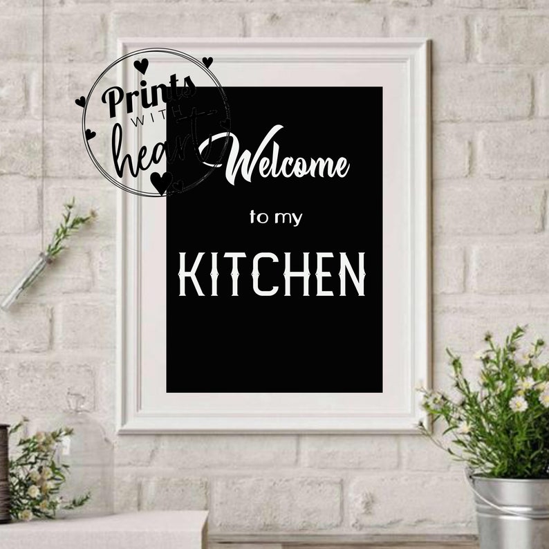 Welcome to My Kitchen Wall Art Print Decor poster - Etsy