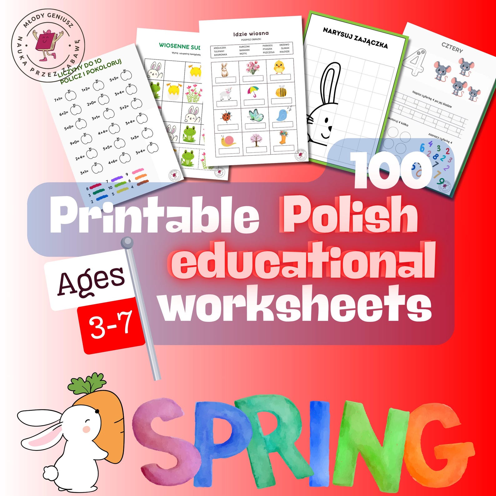 Fun, Educational, Printable Polish Worksheets - SPRING EDITION - Etsy