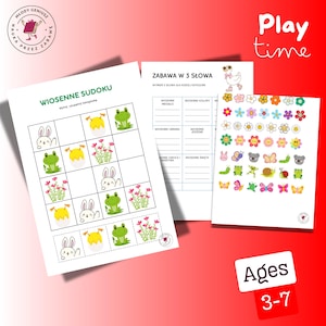 Fun, Educational, Printable Polish Worksheets - SPRING EDITION - Etsy