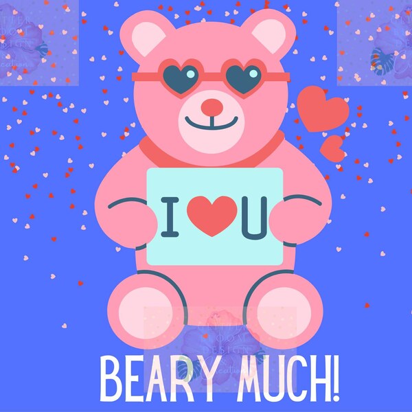 I Love You Beary Much Svg - Etsy