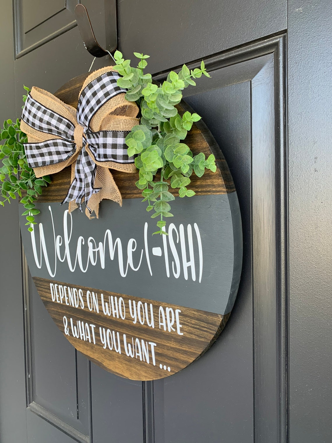 Welcome Ish Door Hanger Welcomeish Sign Welcome-ish Door - Etsy