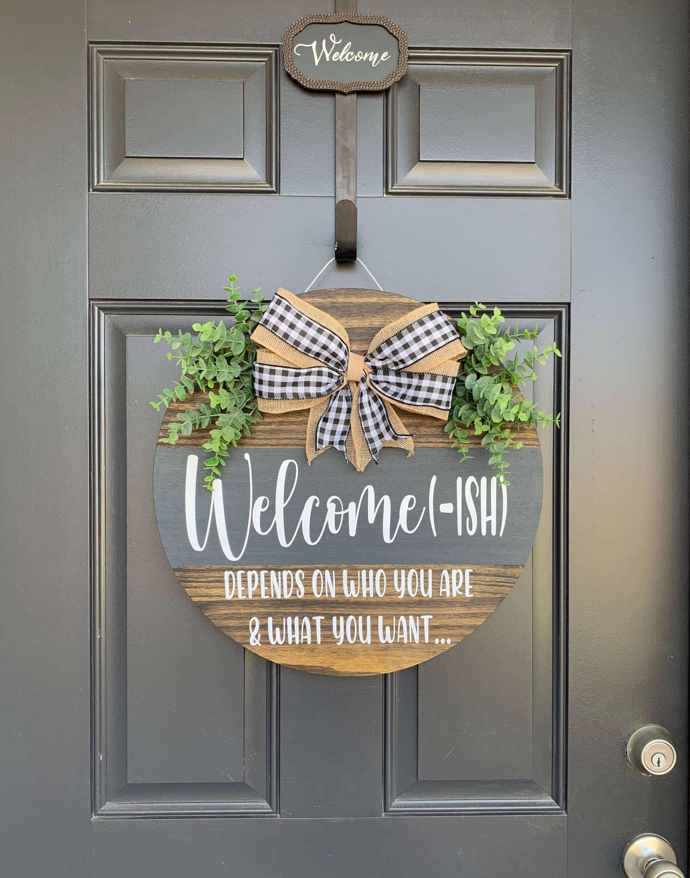 Welcome Ish Door Hanger Welcomeish Sign Welcome-ish Door - Etsy
