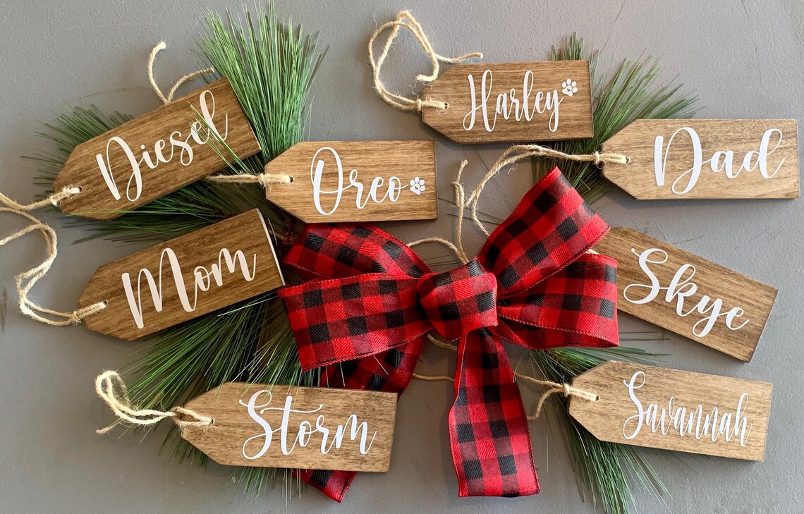 Personalized Stocking Tags Name Tags for Stockings - Etsy