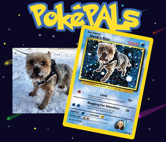 Your Pet as a Pokemon Card Customisable Card Comes in a | Etsy UK