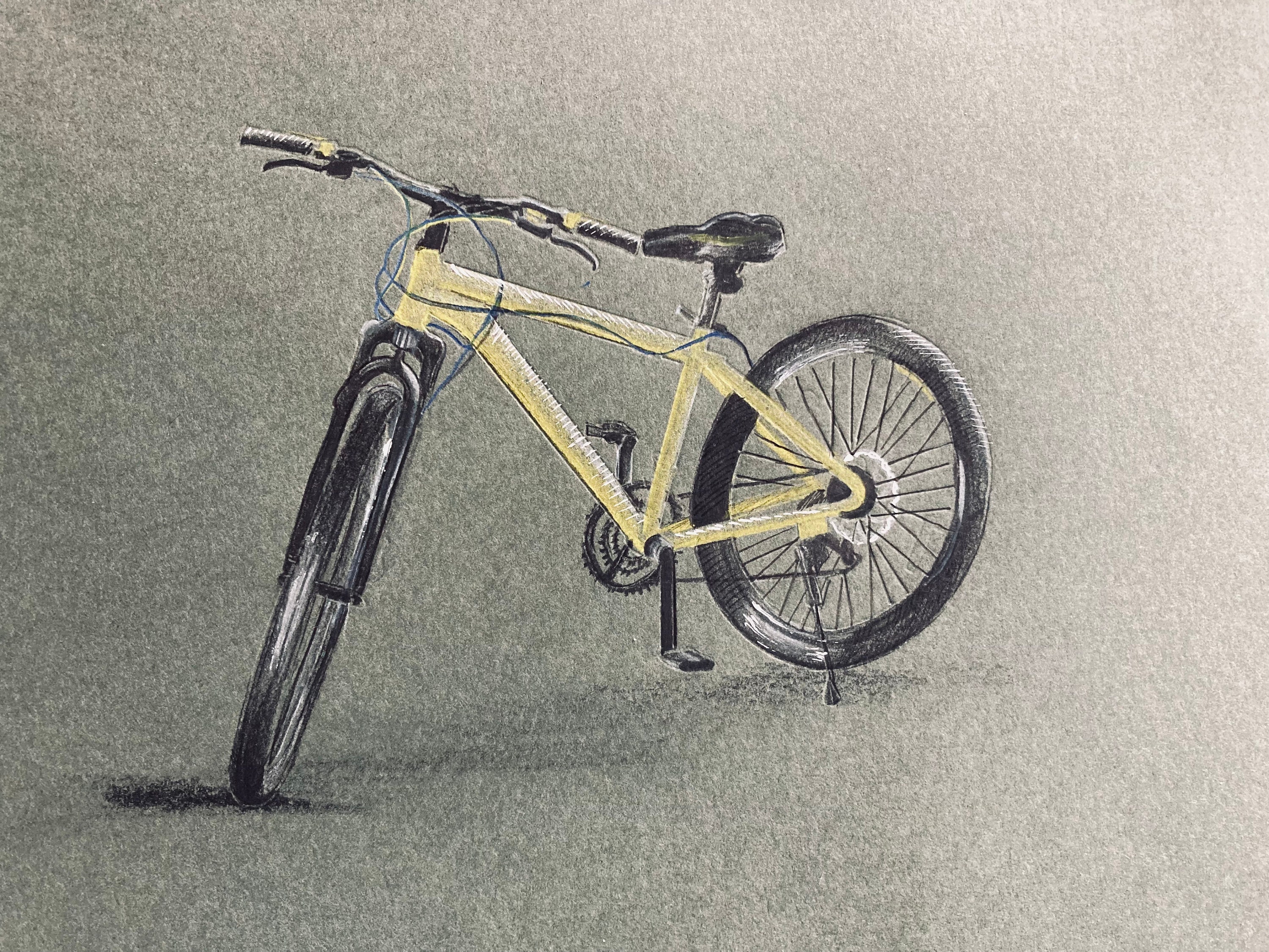 Pencil Sketch of Cycle - Etsy