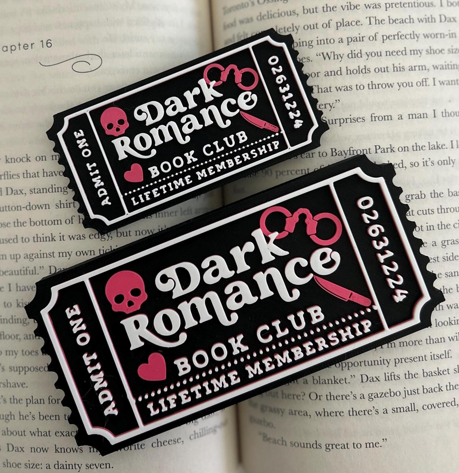 3D Printed Dark Romance Ticket Sign: Bookish Gift, Read, Readers ...