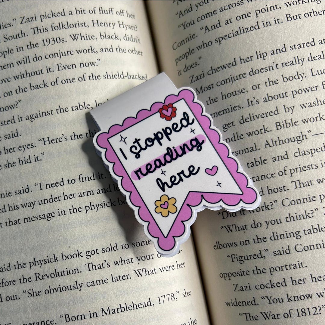 I Stopped Reading Here Magnetic Bookmark: Bookish Gift - Etsy