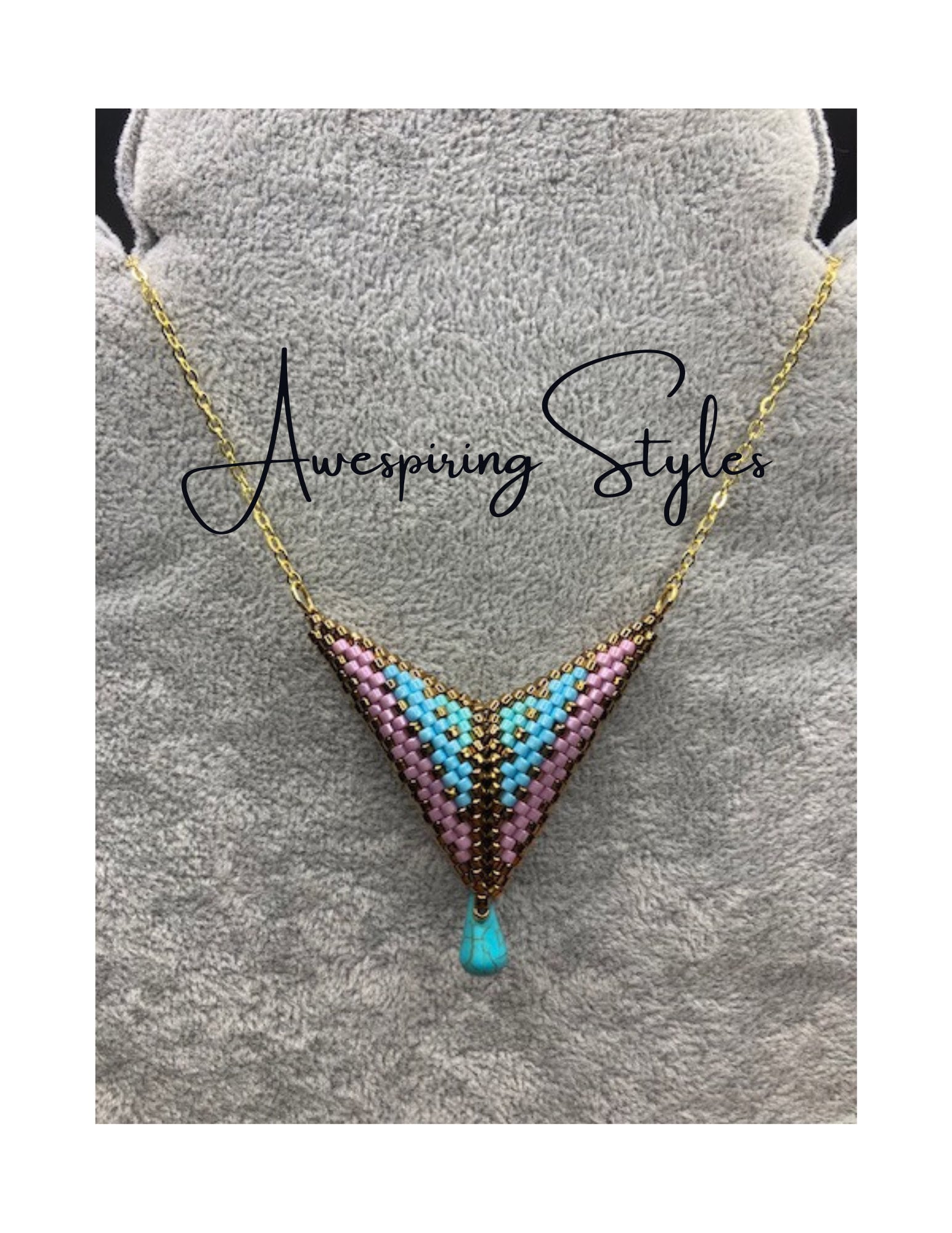 Beaded 18" Gold Chain Necklace - Etsy