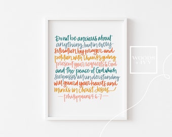 Philippians 4 6 7 - Etsy