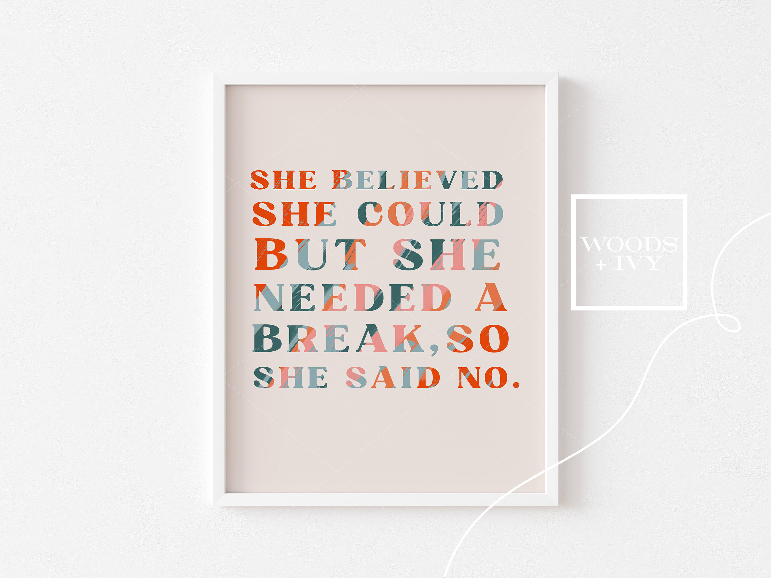 She Believed She Could but She Needed a Break so She Said No | Etsy