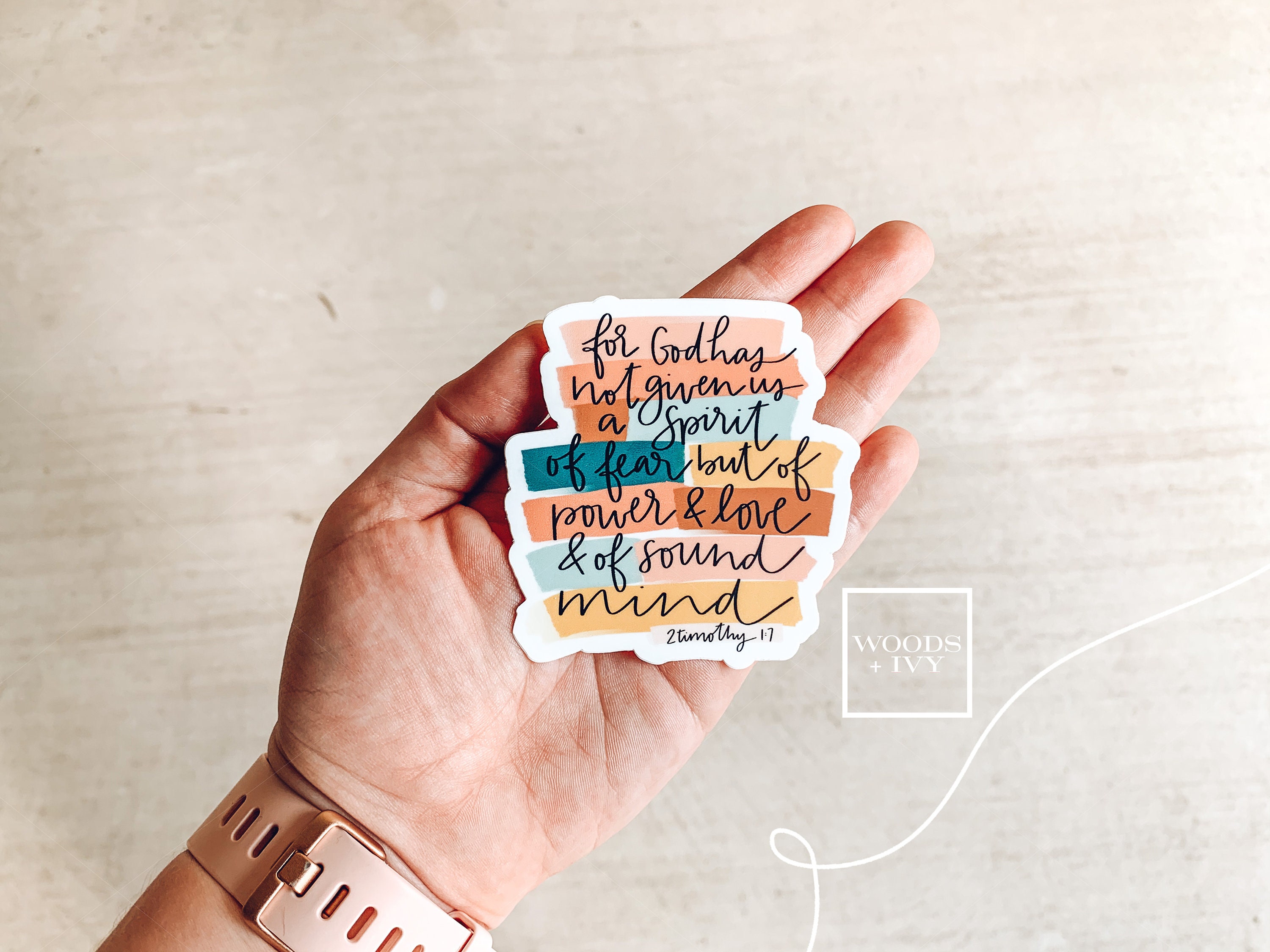 2 Timothy 1:7 Vinyl Sticker Bible Verse Sticker - Etsy