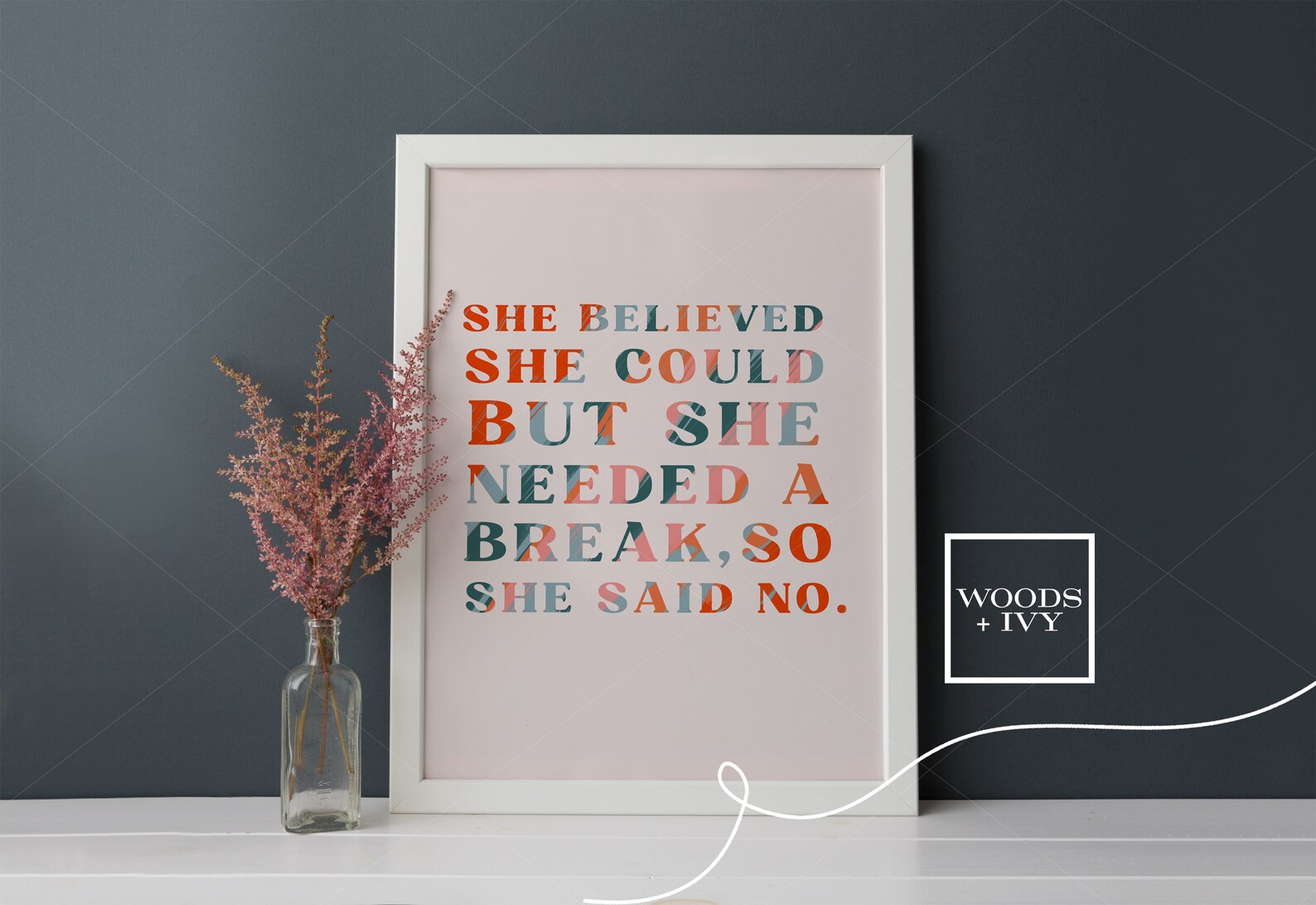 She Believed She Could but She Needed a Break so She Said No | Etsy