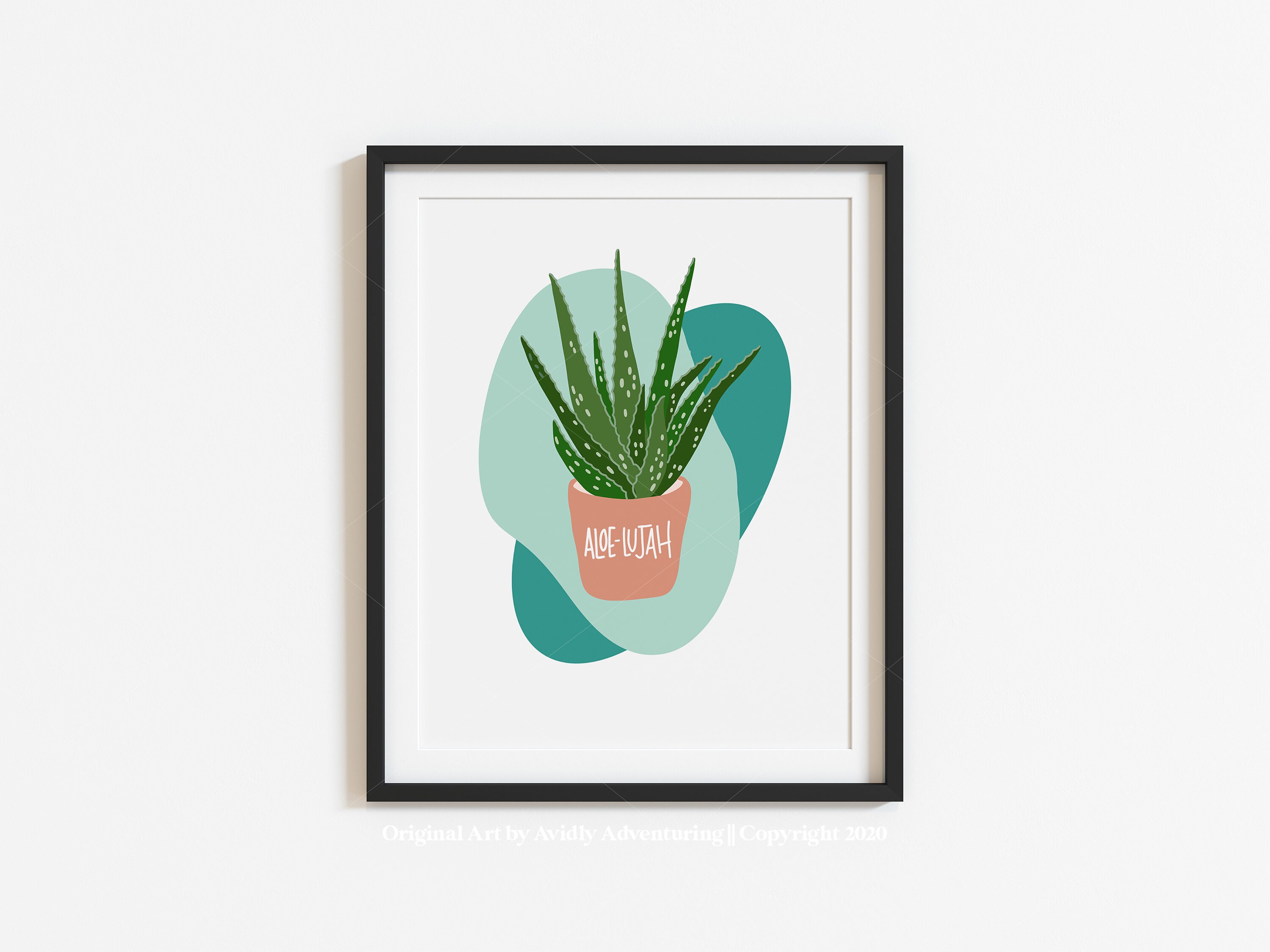 Aloe-lujah Print Aloe Vera Print | Etsy
