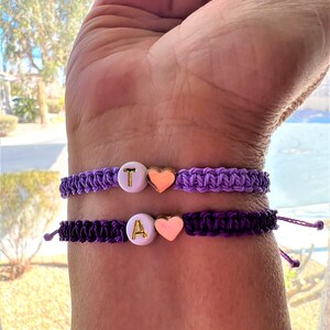 Matching Partners' Bracelets W/ Gold Heart|couples Bracelets ...