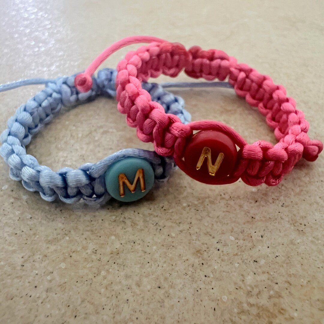 Personalized Matching Baby Initial ID Anklets/baby Bracelet/ankle ...