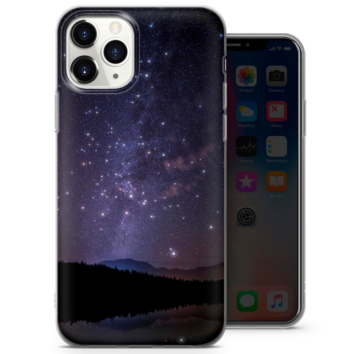 Galaxy Stars Phone Case Space Cover for iPhone 14 Pro, 13, 12, 11, XR ...
