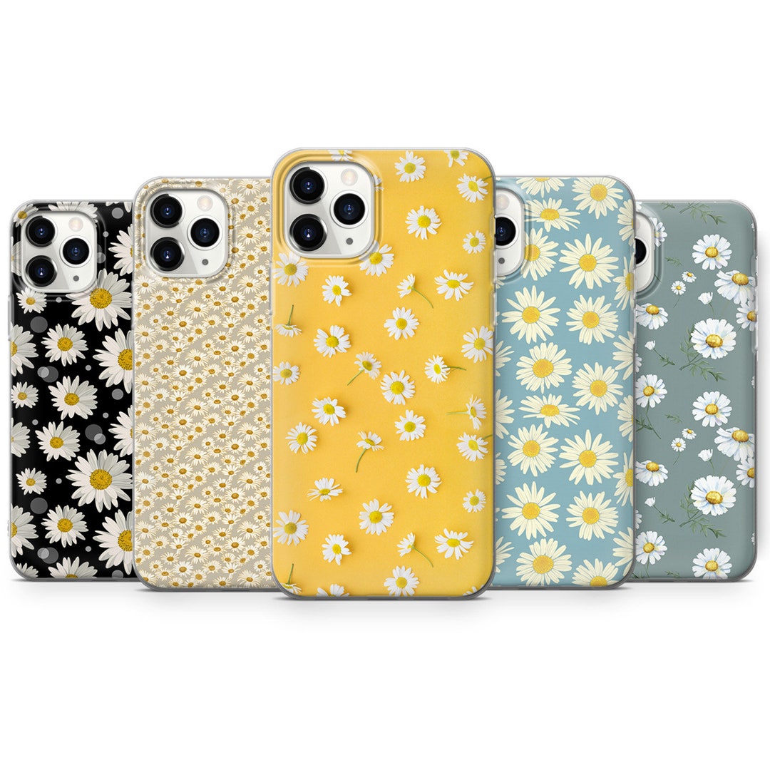 Daisy Phone Case Floral Dasies Cover for iPhone 16 Pro Max, 15 Plus, 14 ...