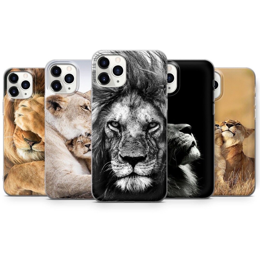 Lion Design Phone Case Cover for iPhone 17 Pro Max, 16 Plus, 15, 14, 13 ...
