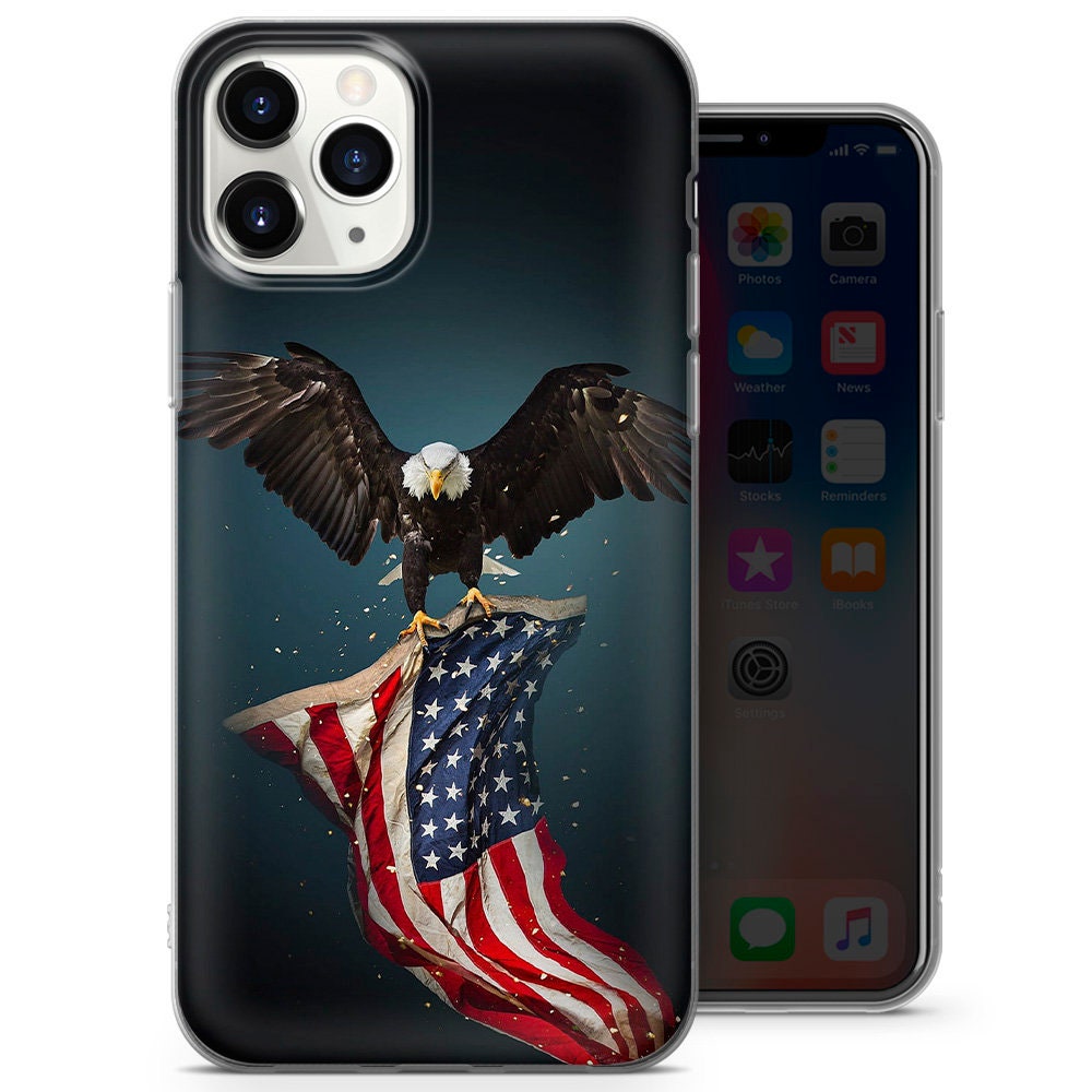 American Flag Eagle Design Phone Case Cover for iPhone 17 Pro Max, 16 ...