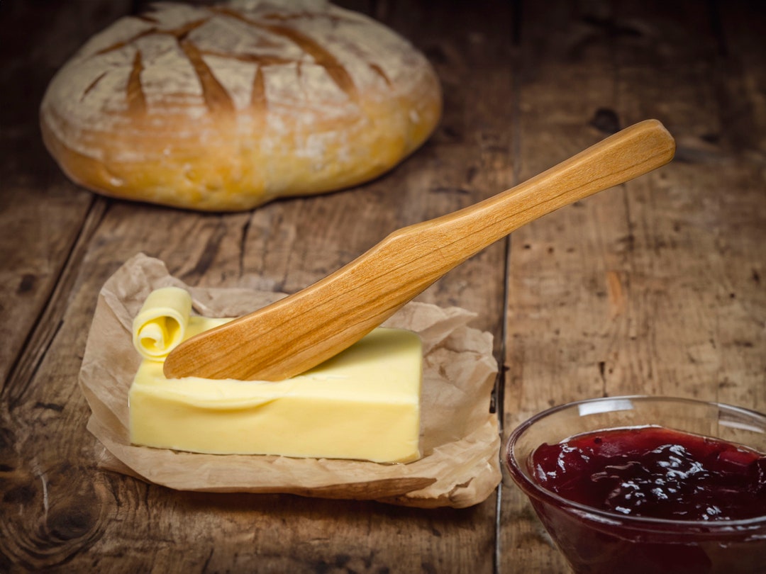 Olive Wood Butter Knife, Wood Kitchenware, Personalised Spreader ...