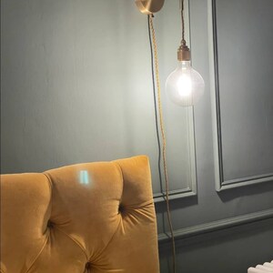 Brass Wall Light With 3 Pin Plug (without Bulb) - Etsy UK